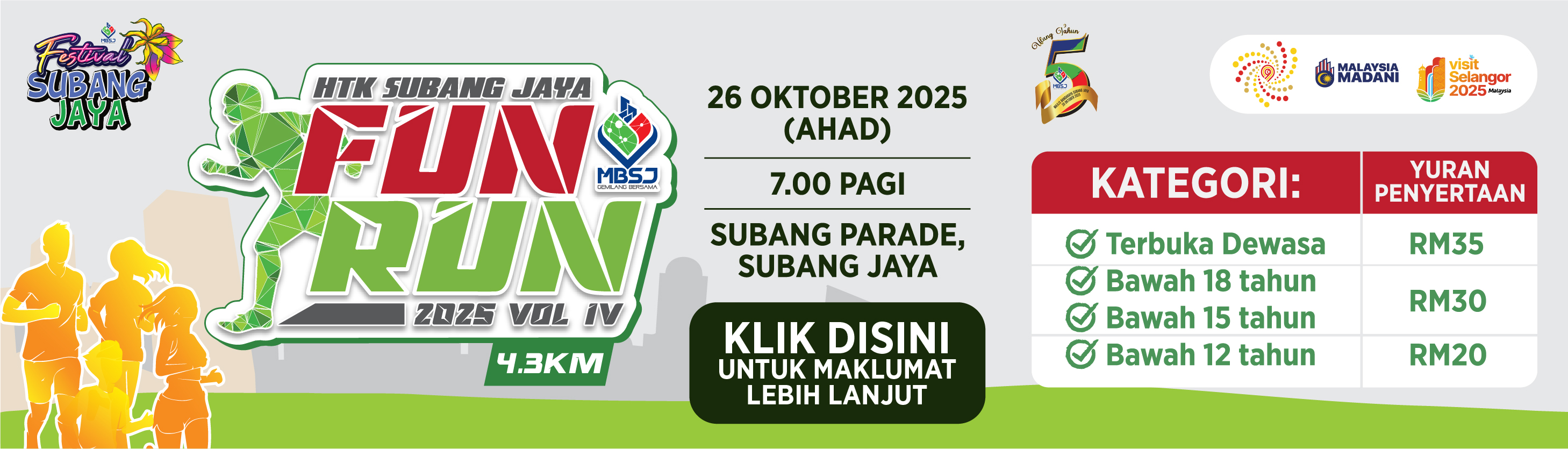 Program Fun Run 4.3km Sempena Festival Subang Jaya Dan Sambutan Ulang ...